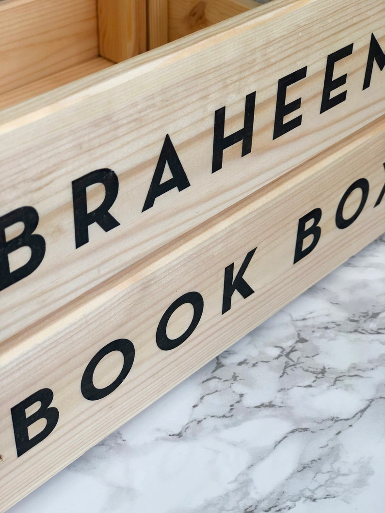 Wooden Crate Childrens Book Box Nursery Bedroom Reading | Etsy