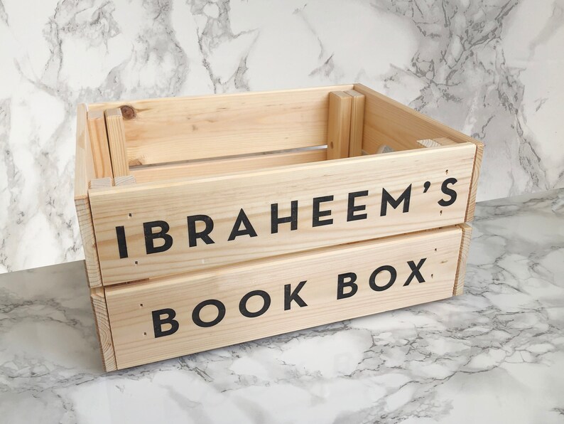 Wooden Crate Childrens Book Box Nursery Bedroom Reading | Etsy