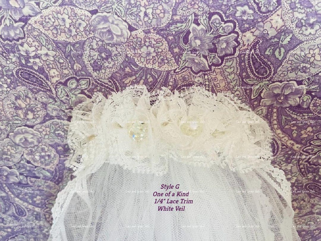 White First Holy Communion Veils, One of a Kind, 4 Choices, Made in the ...