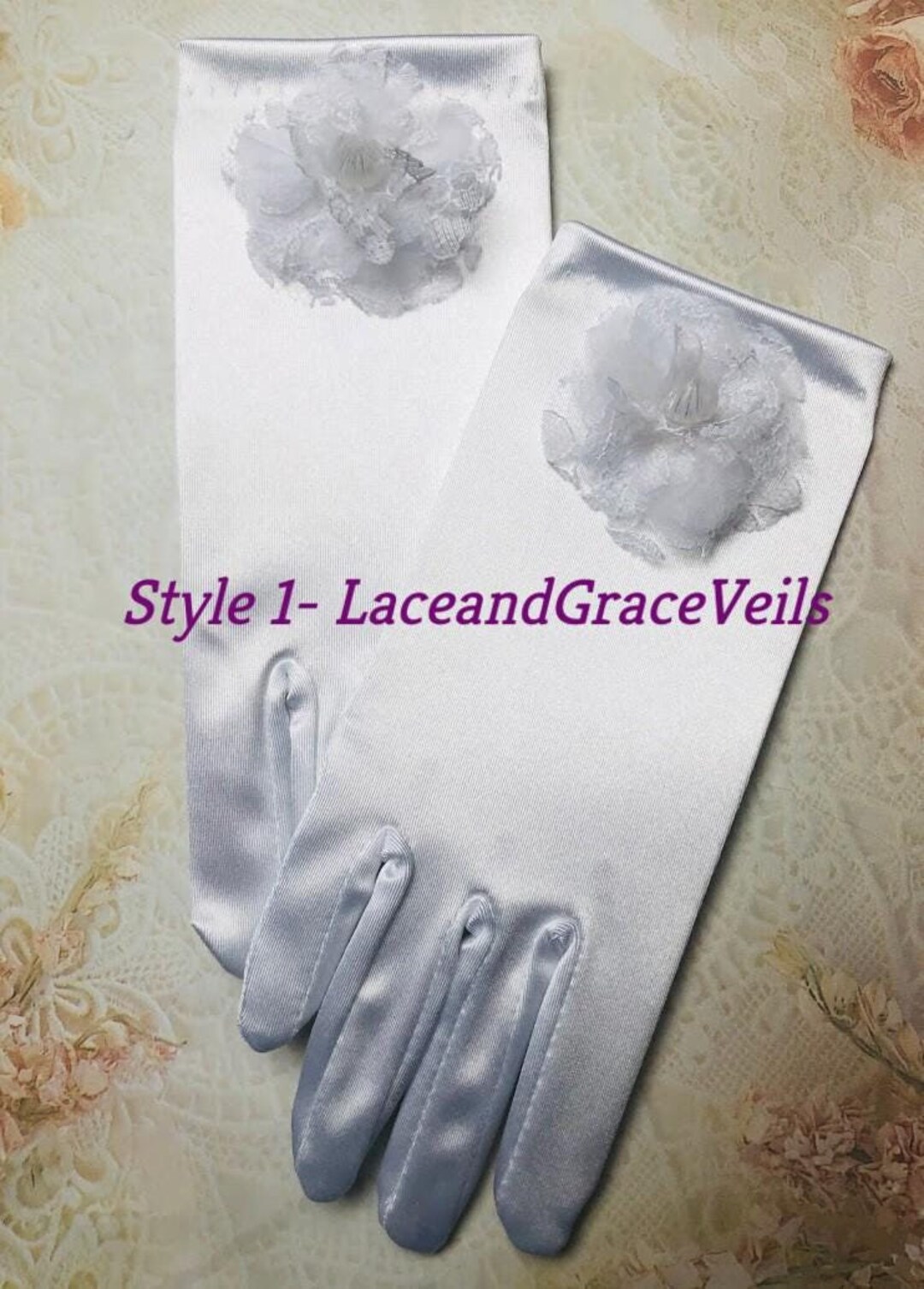 First Holy Communion Gloves White, 10 Styles, Made in the USA - Etsy
