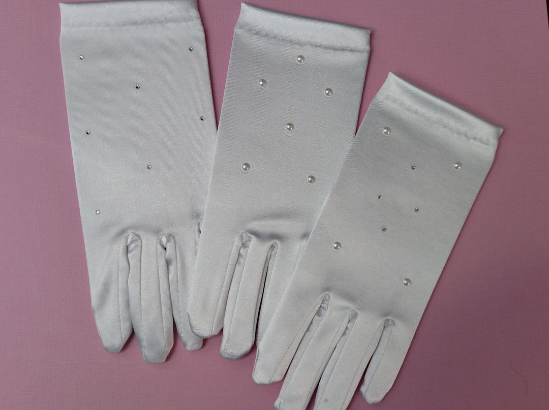 First Communion Gloves White - Etsy