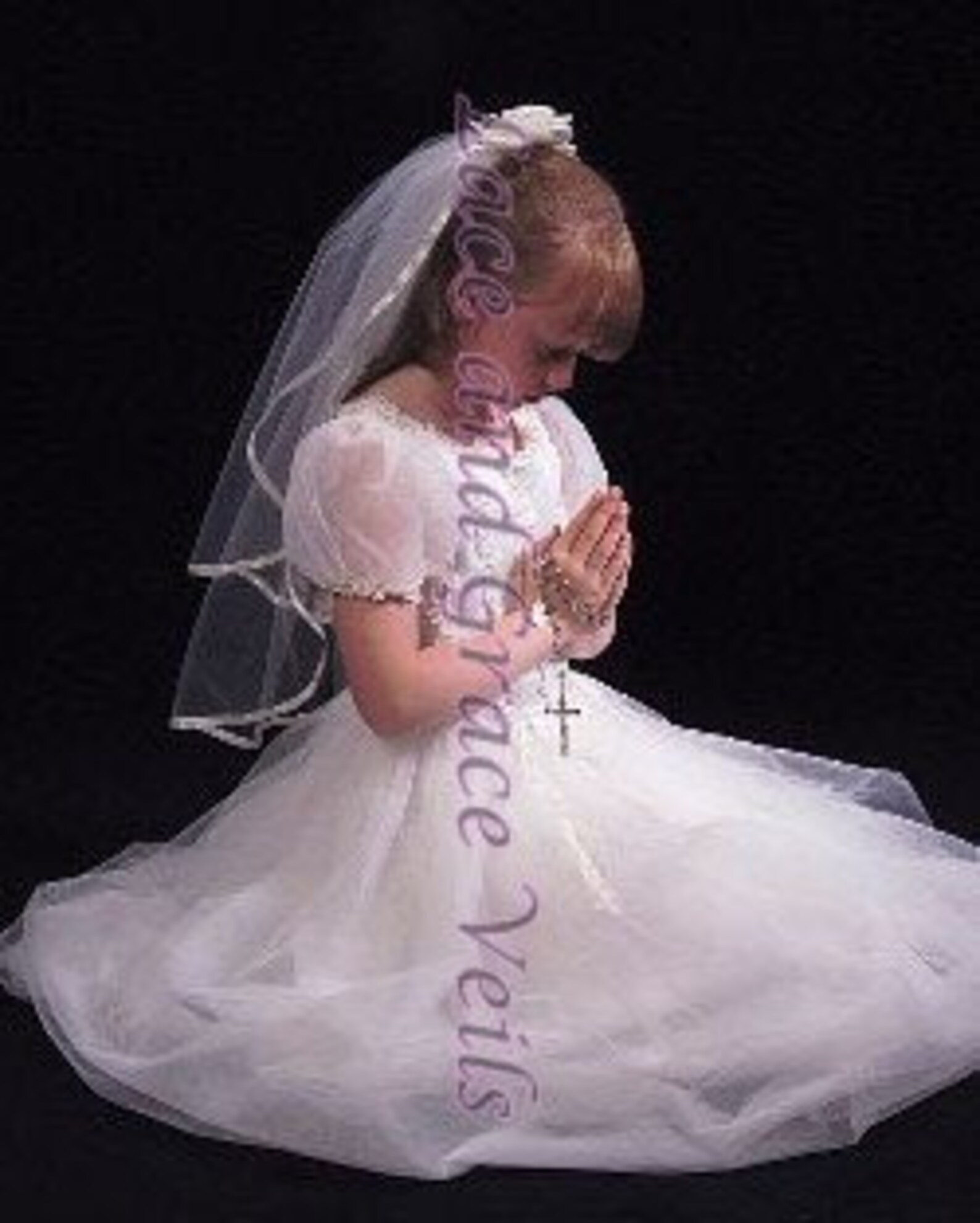 First Holy Communion Barrette With Veil IVORY - Etsy