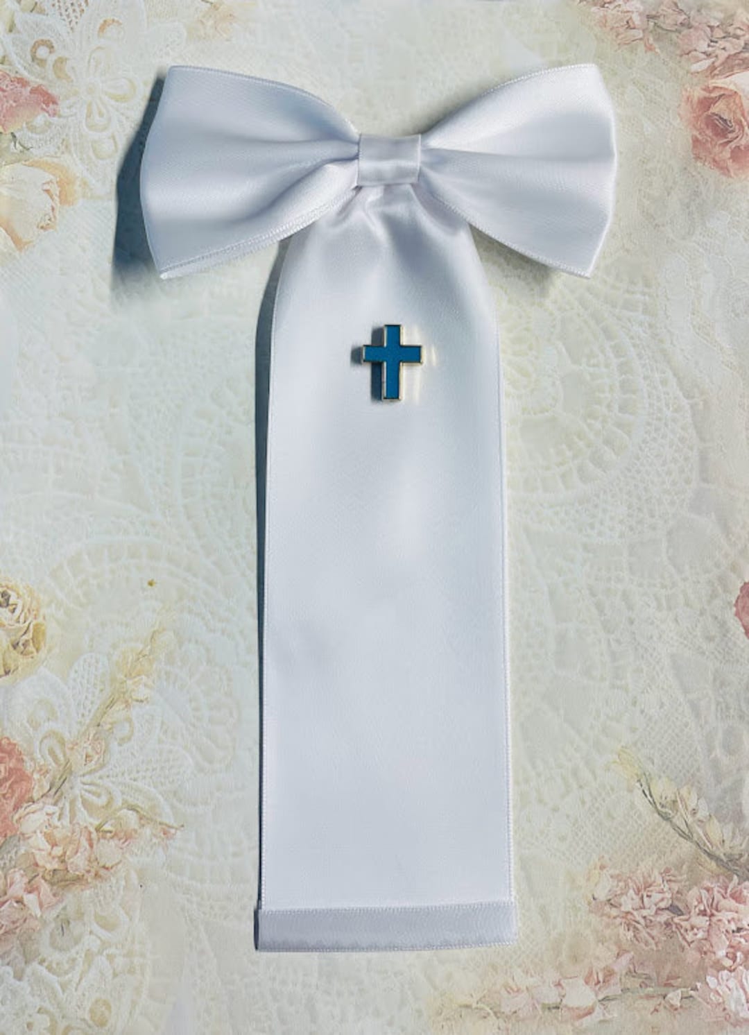 First Communion Arm Band With Cross Charm - Etsy
