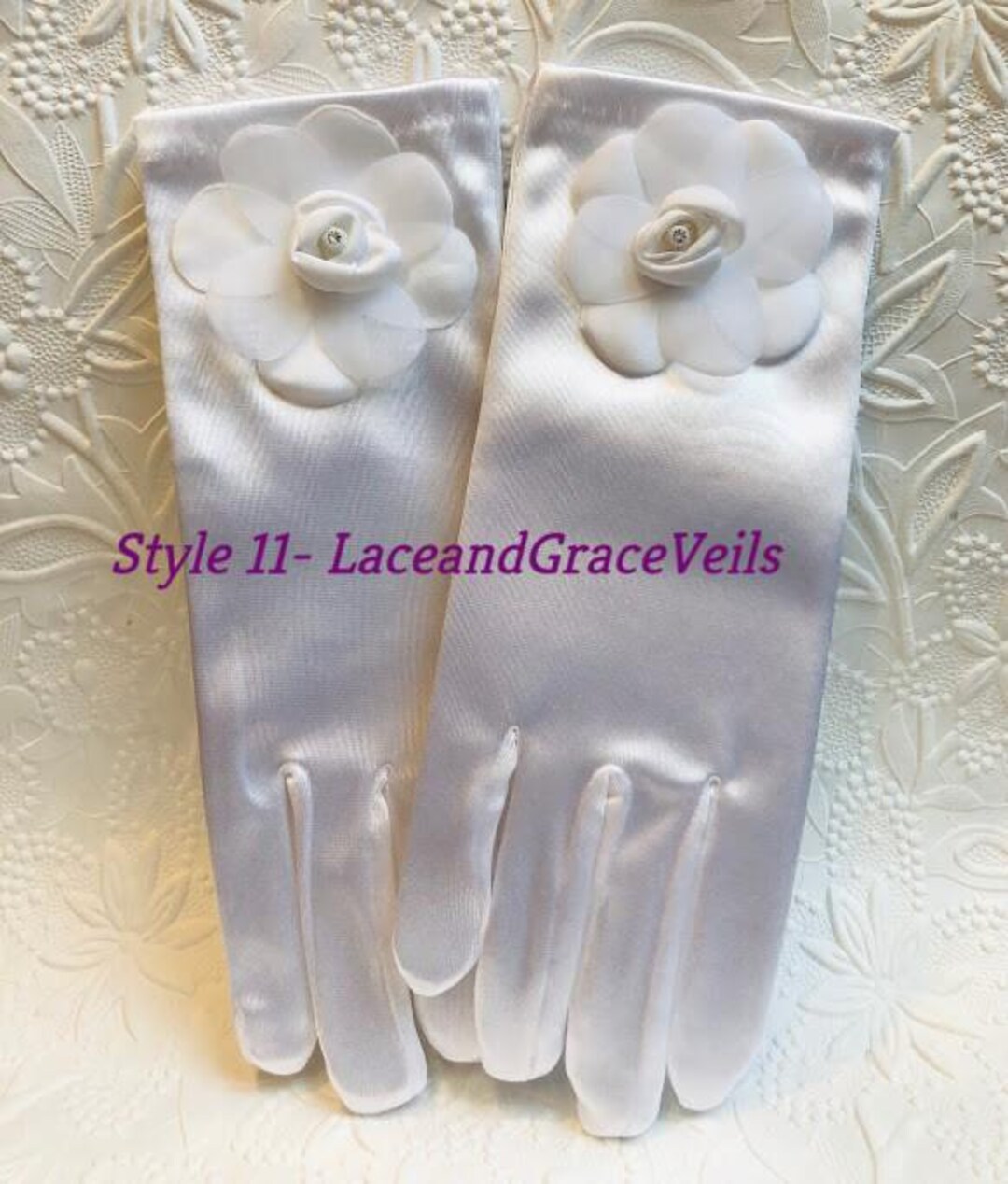 First Holy Communion Gloves White, 10 Styles, Made in the USA - Etsy