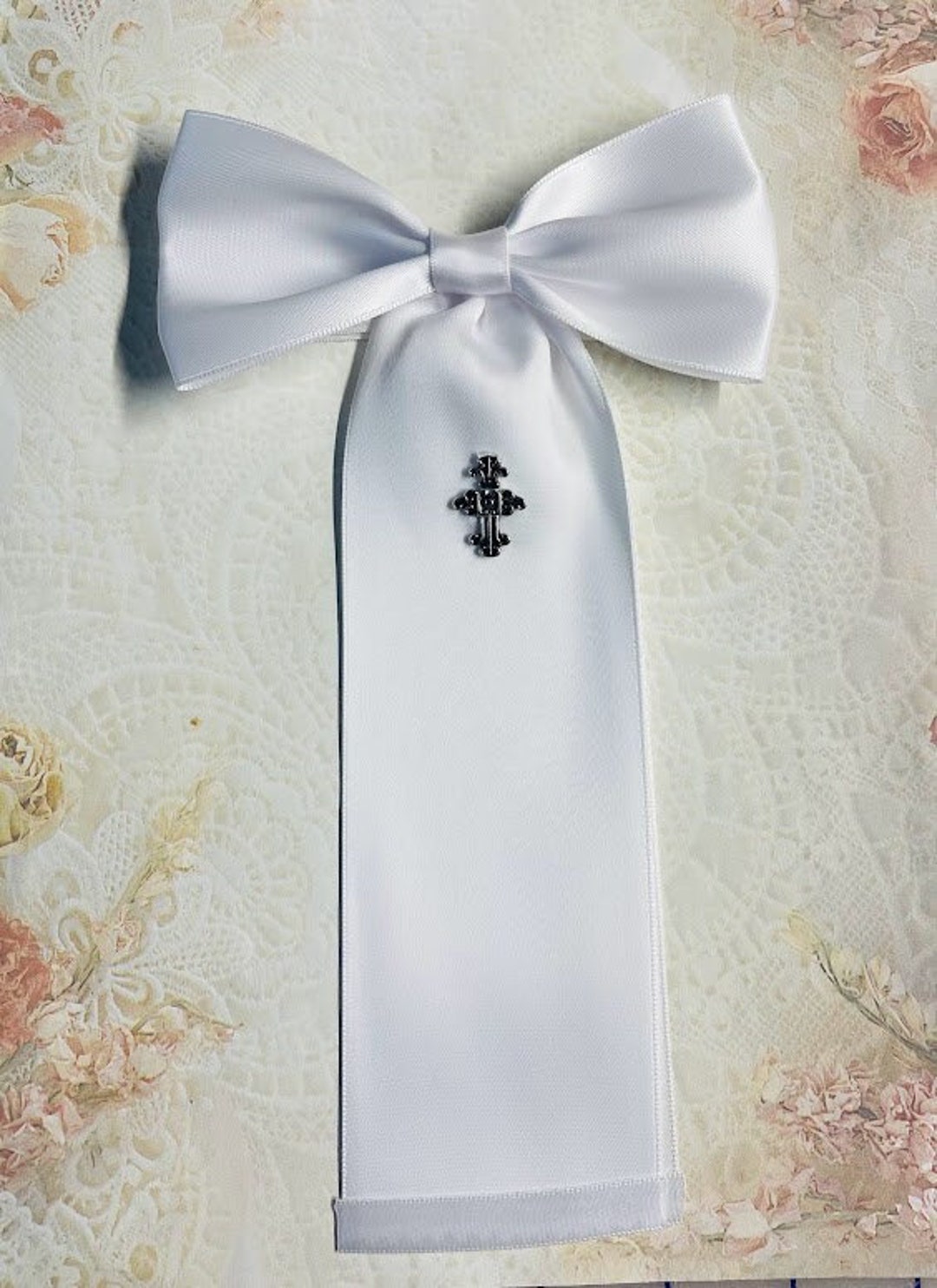 First Communion Arm Band With Cross Charm - Etsy