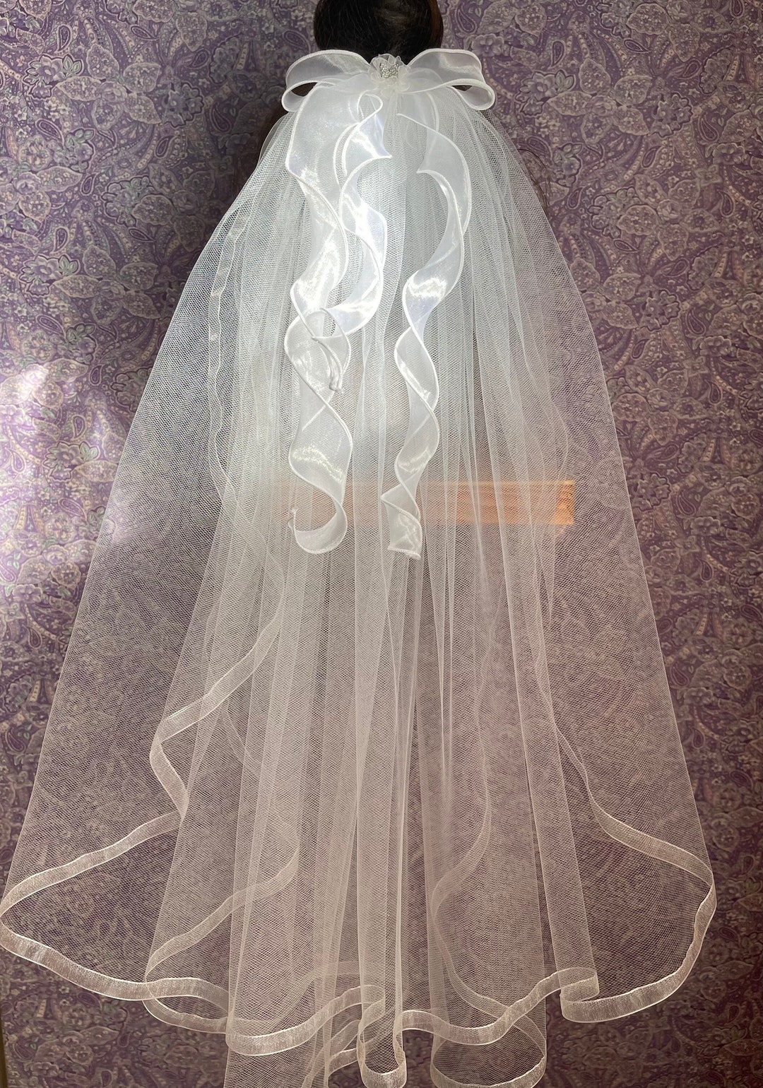 White First Holy Communion Veil One of a Kind Made in the USA - Etsy