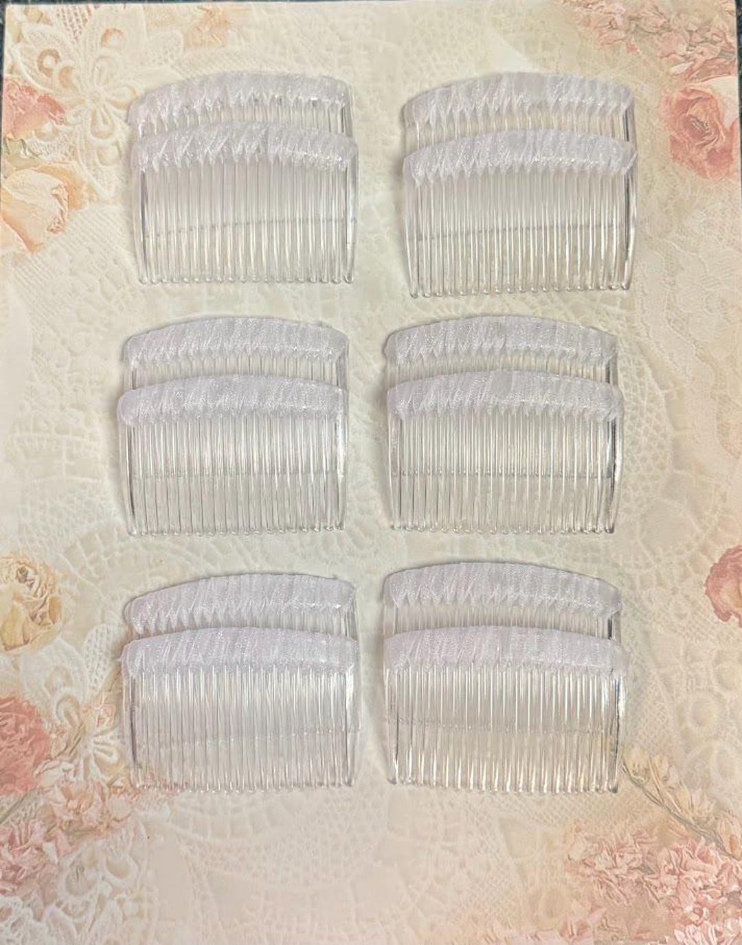 Clear Plastic Hair Combs Covered in Ribbon, DIY Decoration, 12 Pack - Etsy
