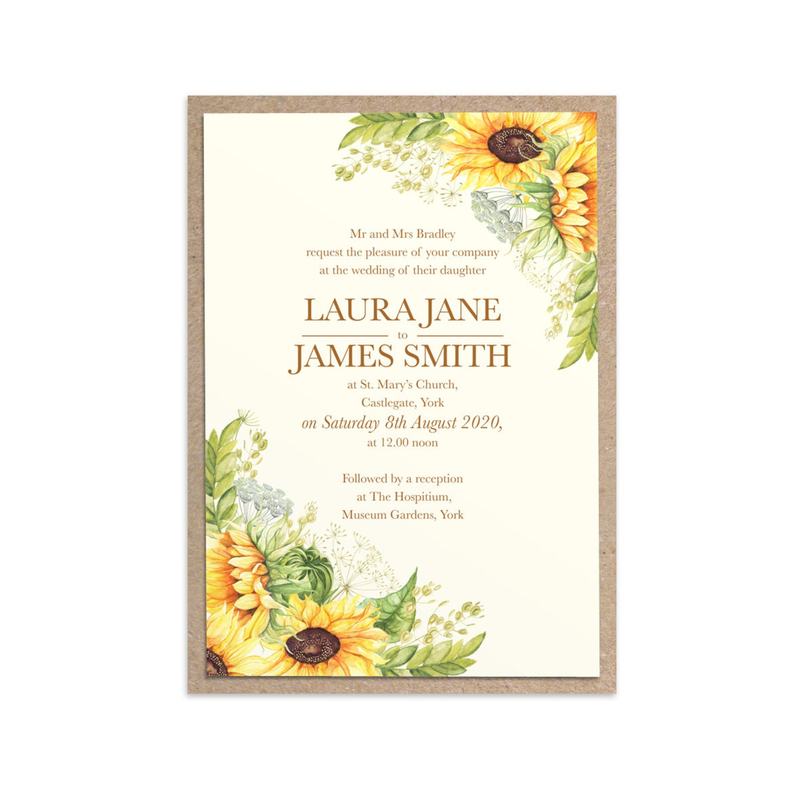 Rustic Sunflower Wedding Invitation Rustic Wedding Country - Etsy