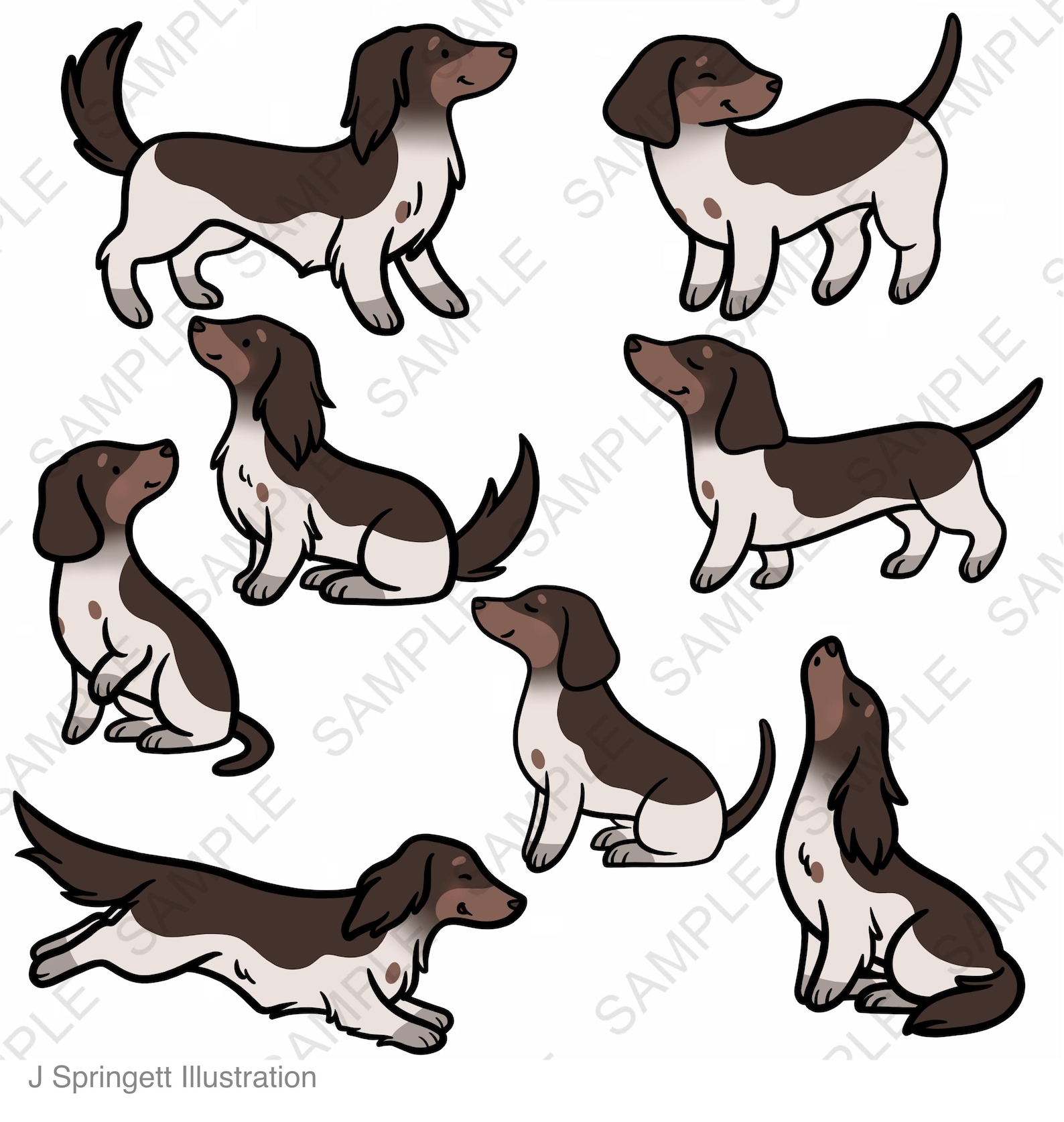 Dachshund Clipart (vol 2), Sausage Dog Clip Art, Doxie, Cute Dog ...