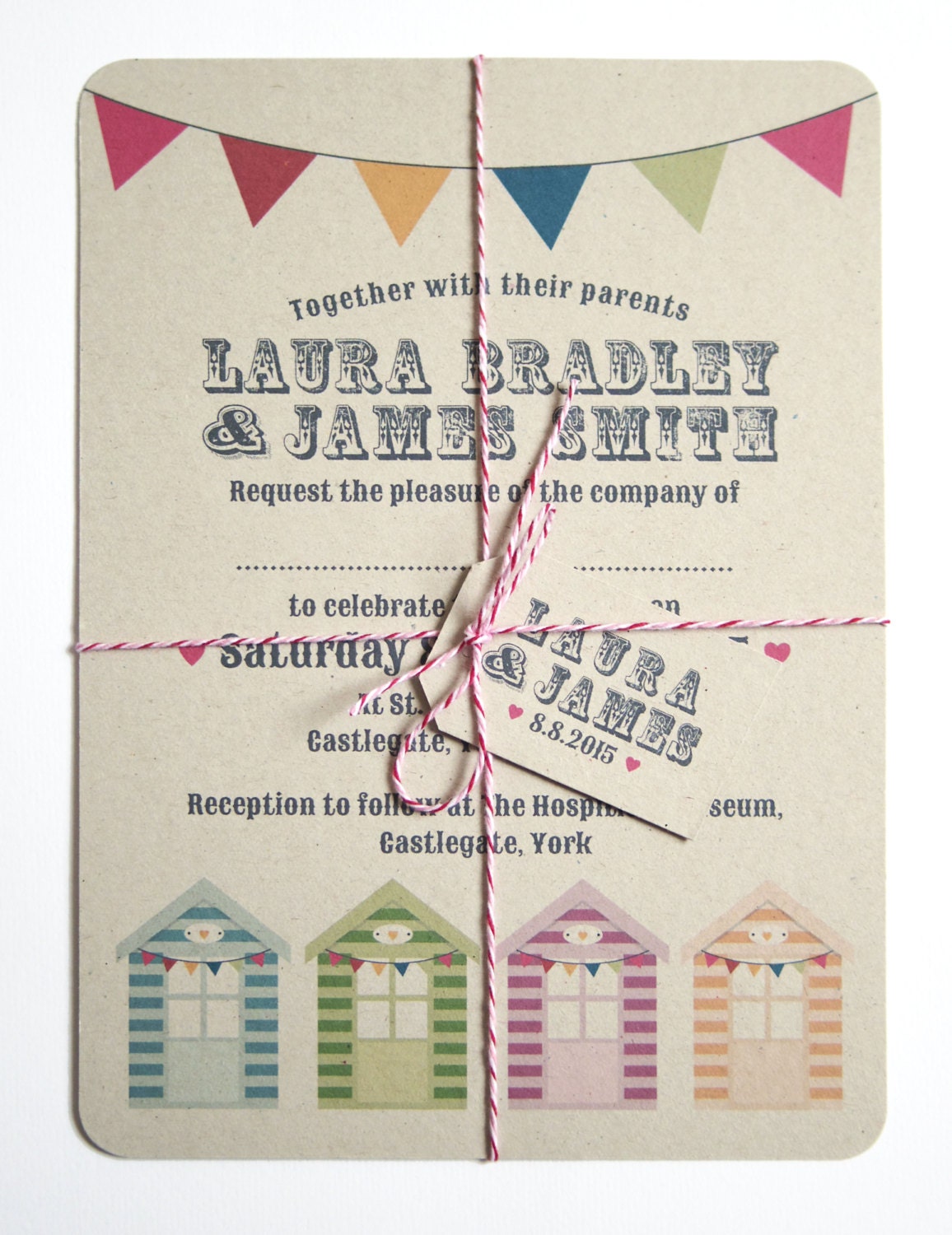 Beach Hut Wedding Invitation Beach Wedding Seaside Wedding | Etsy UK