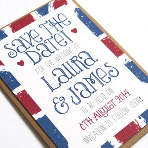London Wedding Invitation Union Jack, British Flag, United Kingdom, UK ...