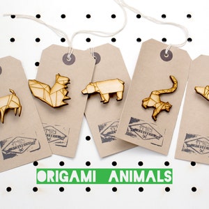Origami Kangaroo Pin Badge - Gift for Lovers of Japan, Paper Folders ...