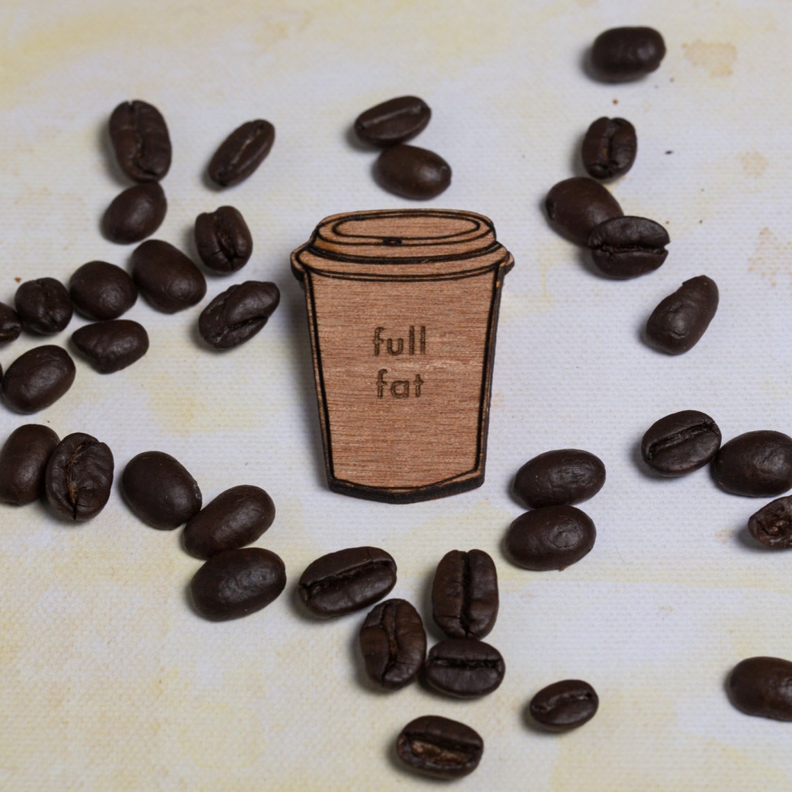 Full Fat COFFEE Cup Pin Badge/ Brooch ~ for Coffee Addicts, Snobs ...