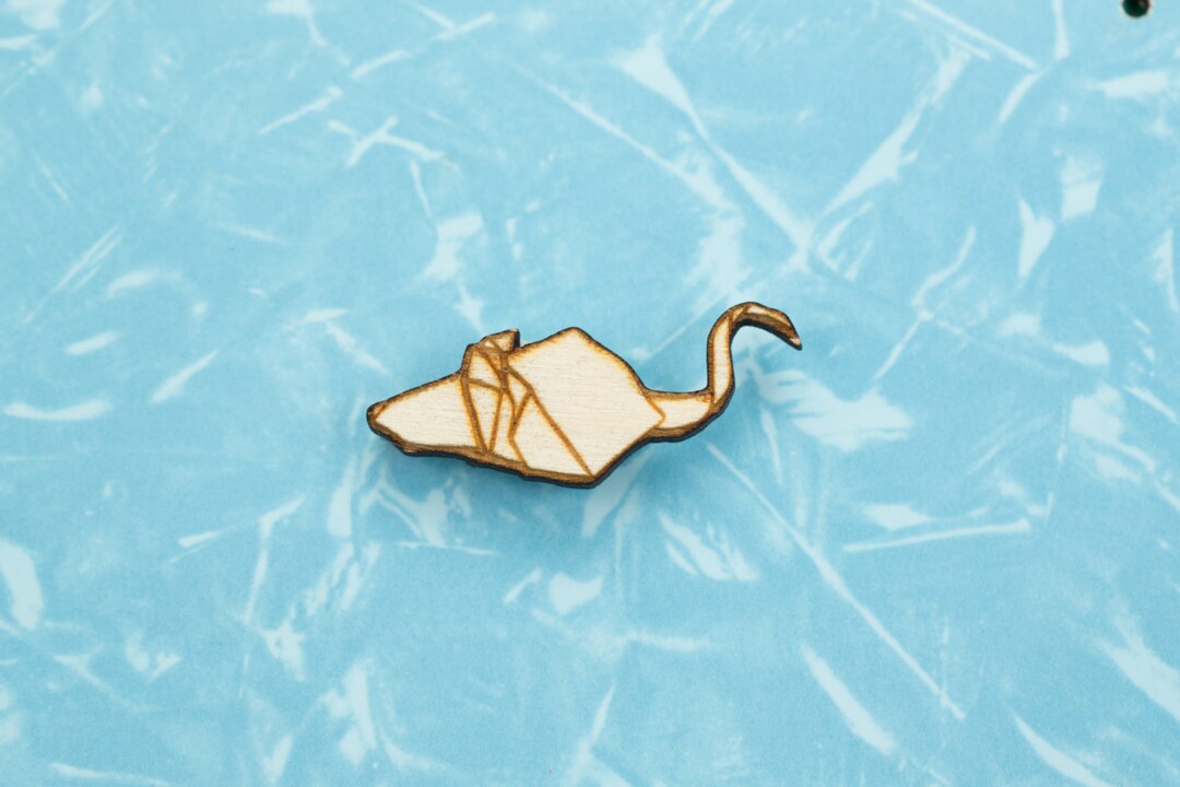 Origami Mouse Pin Badge - Japanese Jewellery, Japanese Jewelry, Gift ...
