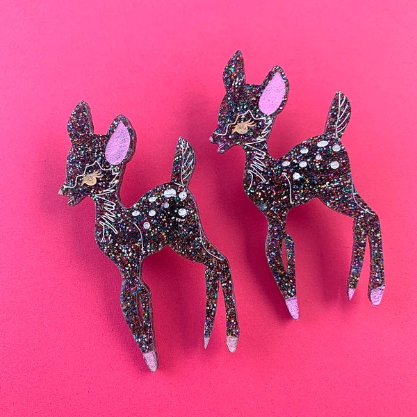 Deer Brooch - Etsy