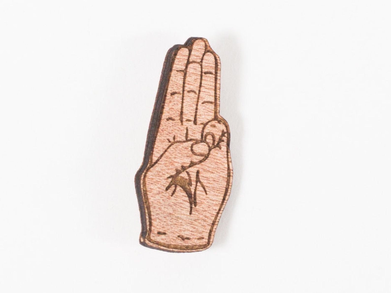 Three Finger Salute Hand Signal Pin or 'dib Dib Dib Dob | Etsy