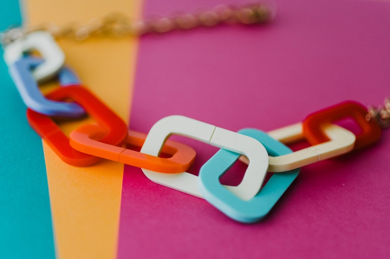 Acrylic Party Chain Necklace Chunky Chain Statement Necklace - Etsy