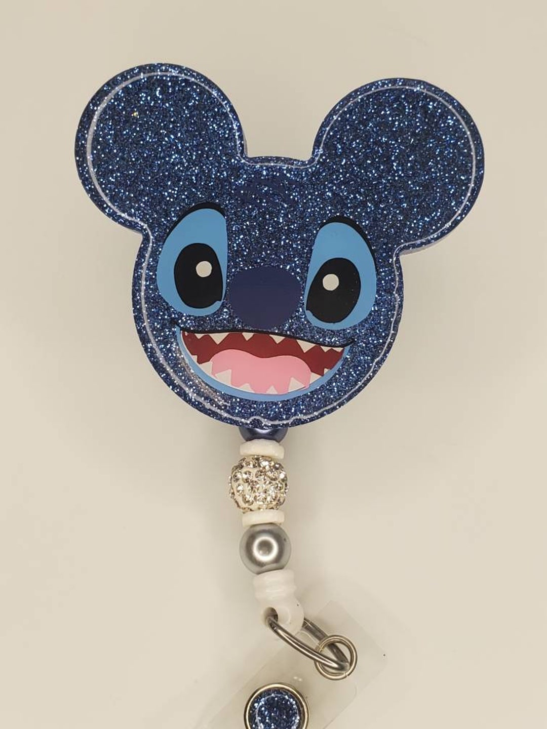 Mouse Shaped Retractable Permanent Badge Reel Animal Blue Experiment ...