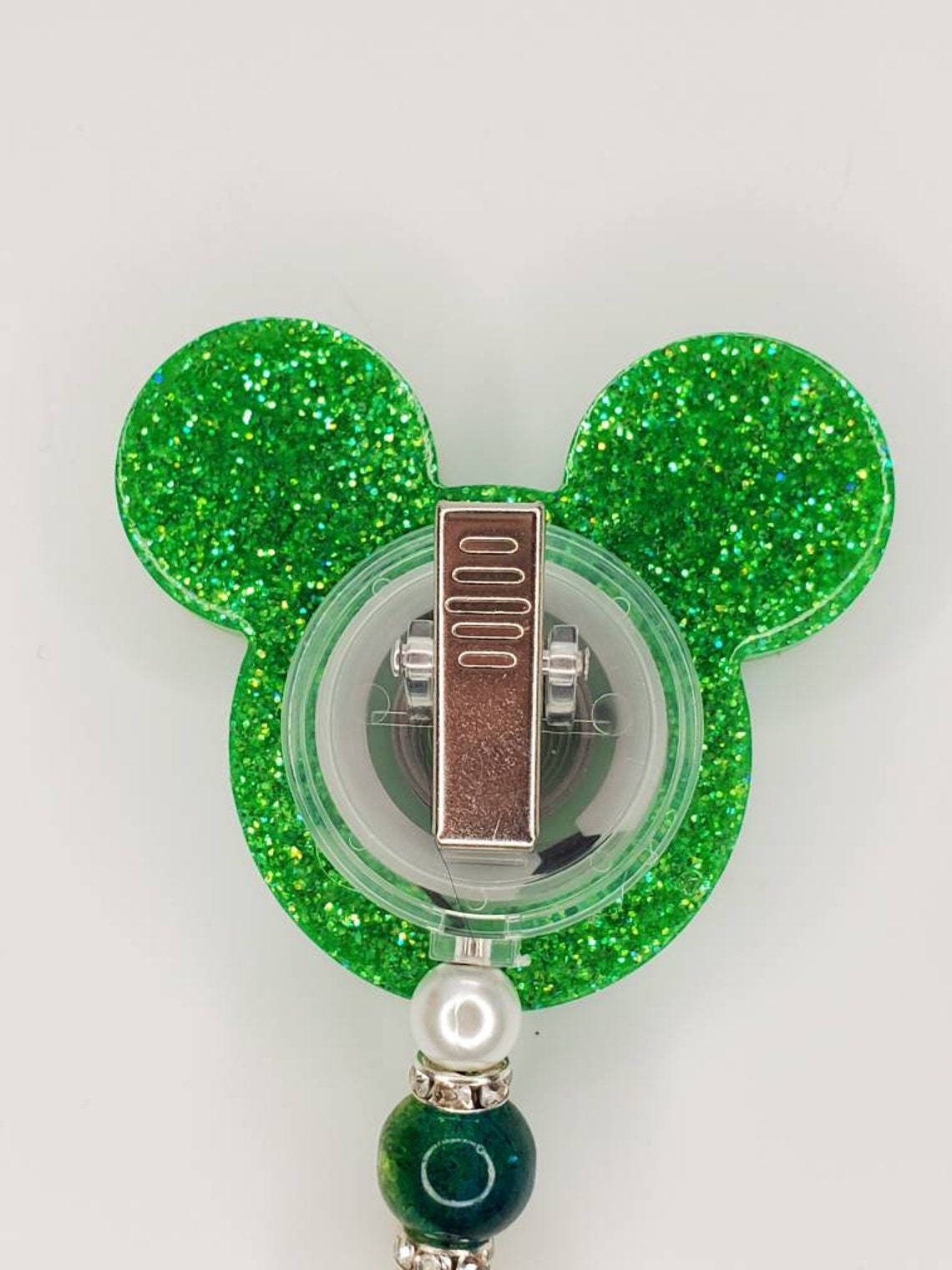 Glitter Badge Reel Retractable Permanent Badge Reel Green - Etsy