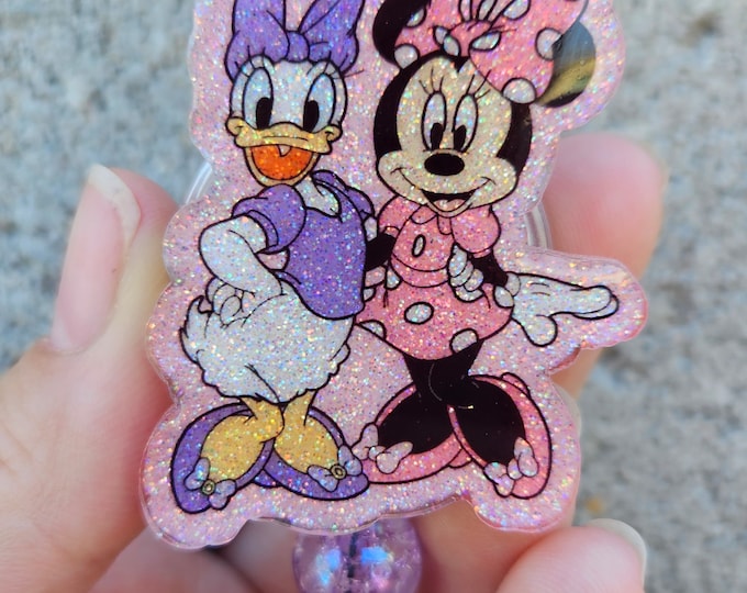 Glitter Badge Reel Retractable Permanent Interchangeable Badge Reel ...