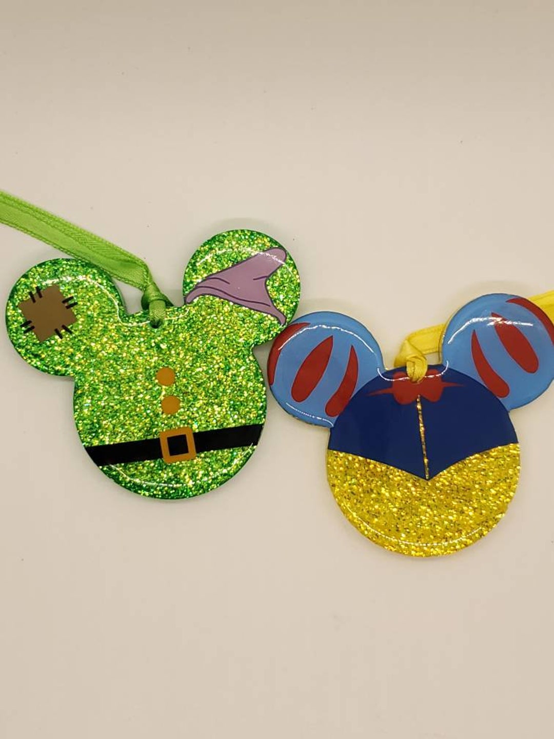 Glitter Mouse Shaped Christmas Ornament Princess Dwarf Inspired - Set ...