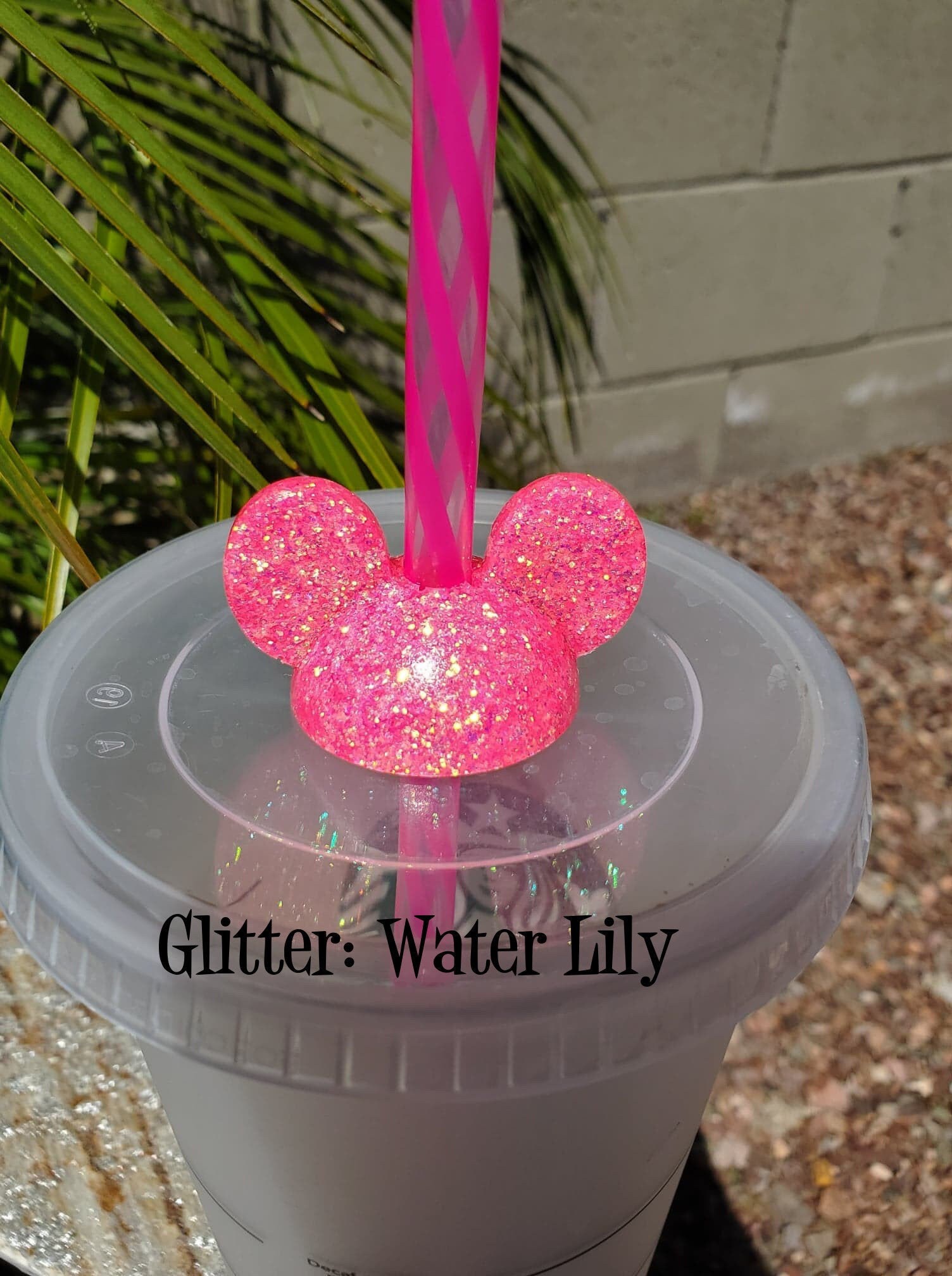 Custom Tumblers Disney Castle Epoxy Straw Topper Epoxy Glitter Tumblers ...