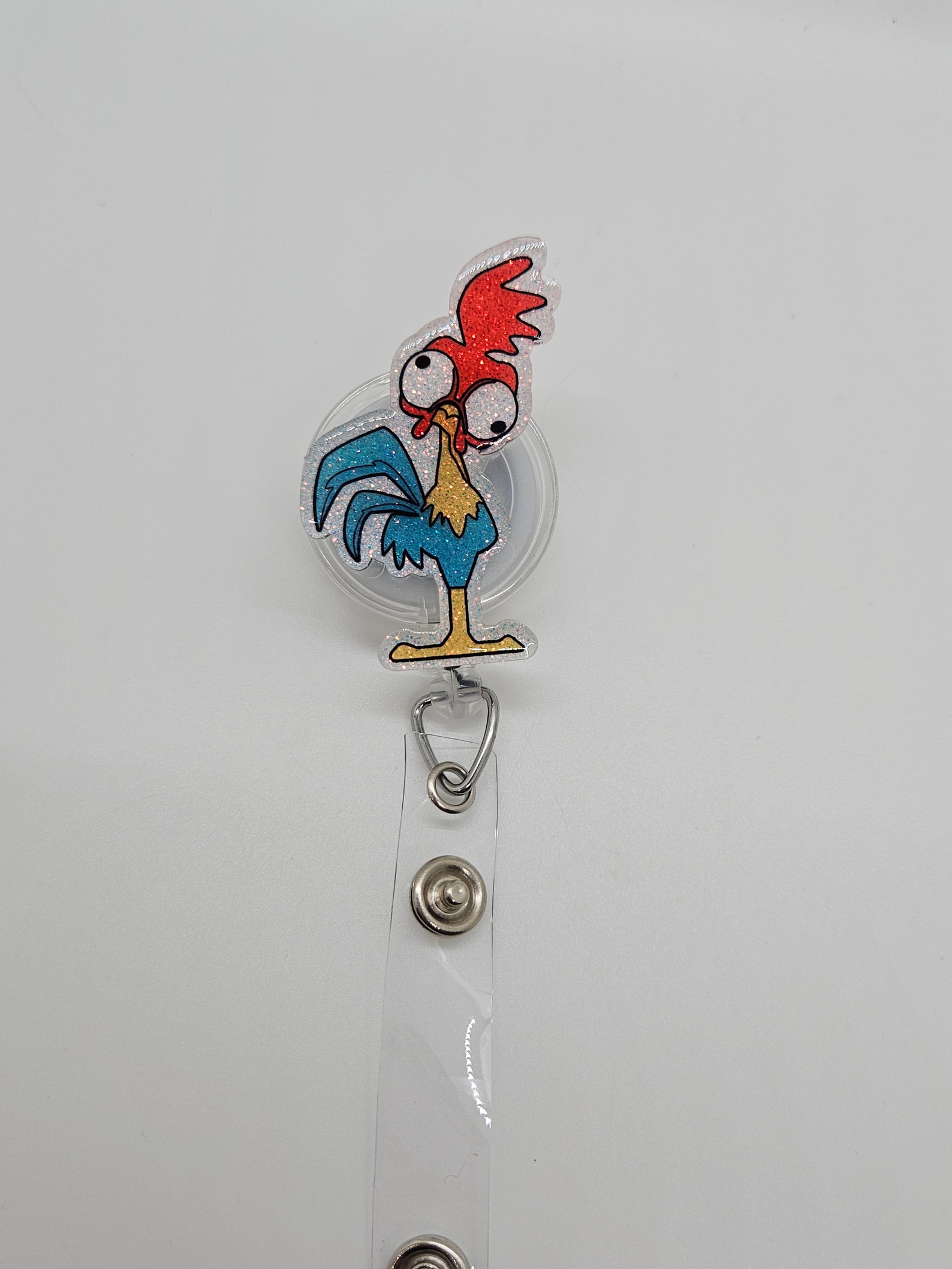 Hei Hei Glitter Badge Reel Retractable Permanent Badge Reel Moana ...