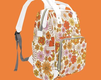 Pink Orange Floral - Etsy