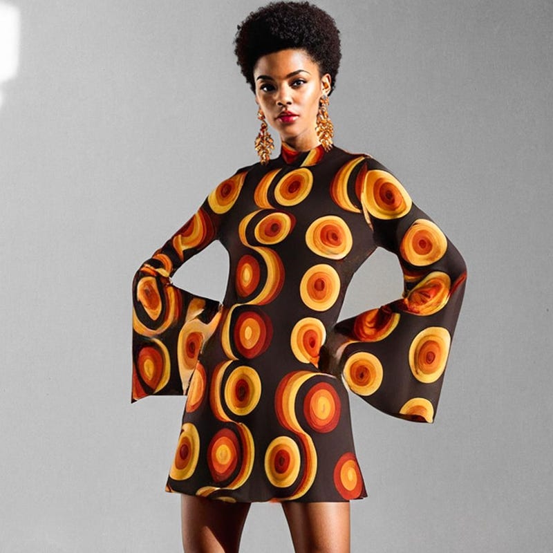 70s Inspired Party Dress - Etsy