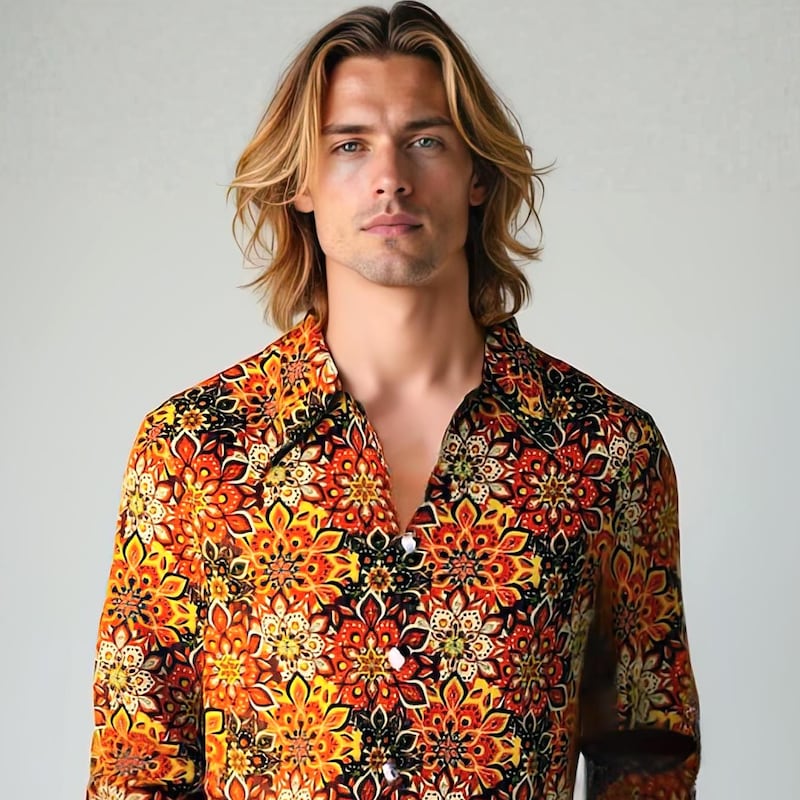 Retro 70s Style Shirt Men - Etsy