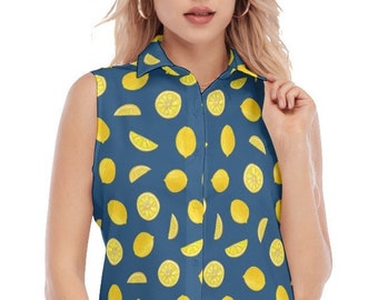 Lemon Print Top - Etsy