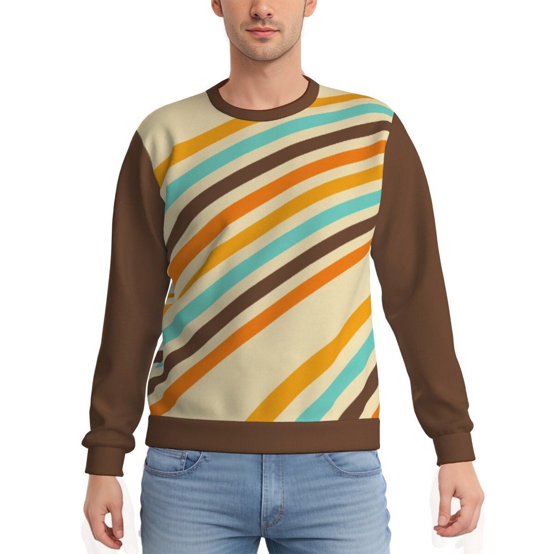 Retro Sweater Fleece Sweater 70s Style Sweater Vintage - Etsy