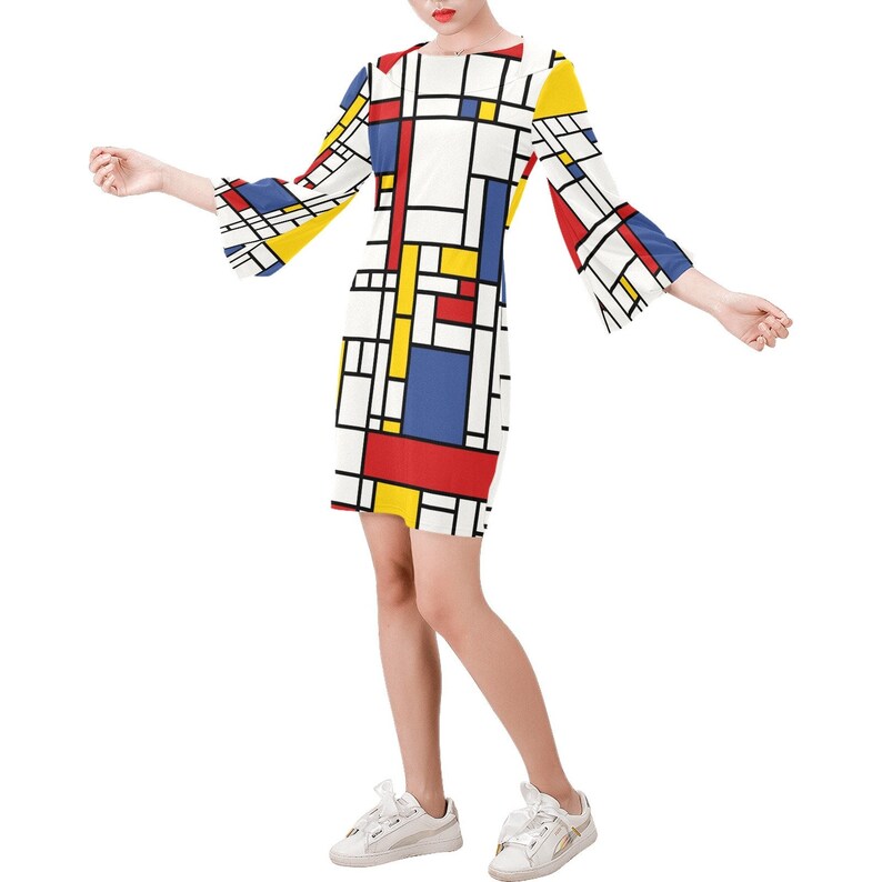 Mod Dress Retro Dress Vintage Style Dress Mondrian Dress - Etsy