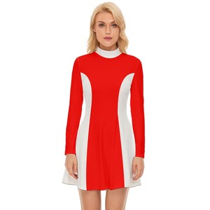 60s Dress Style, Mod Dress, Red Mod Dress, Color Block Dress, Red GOGO ...