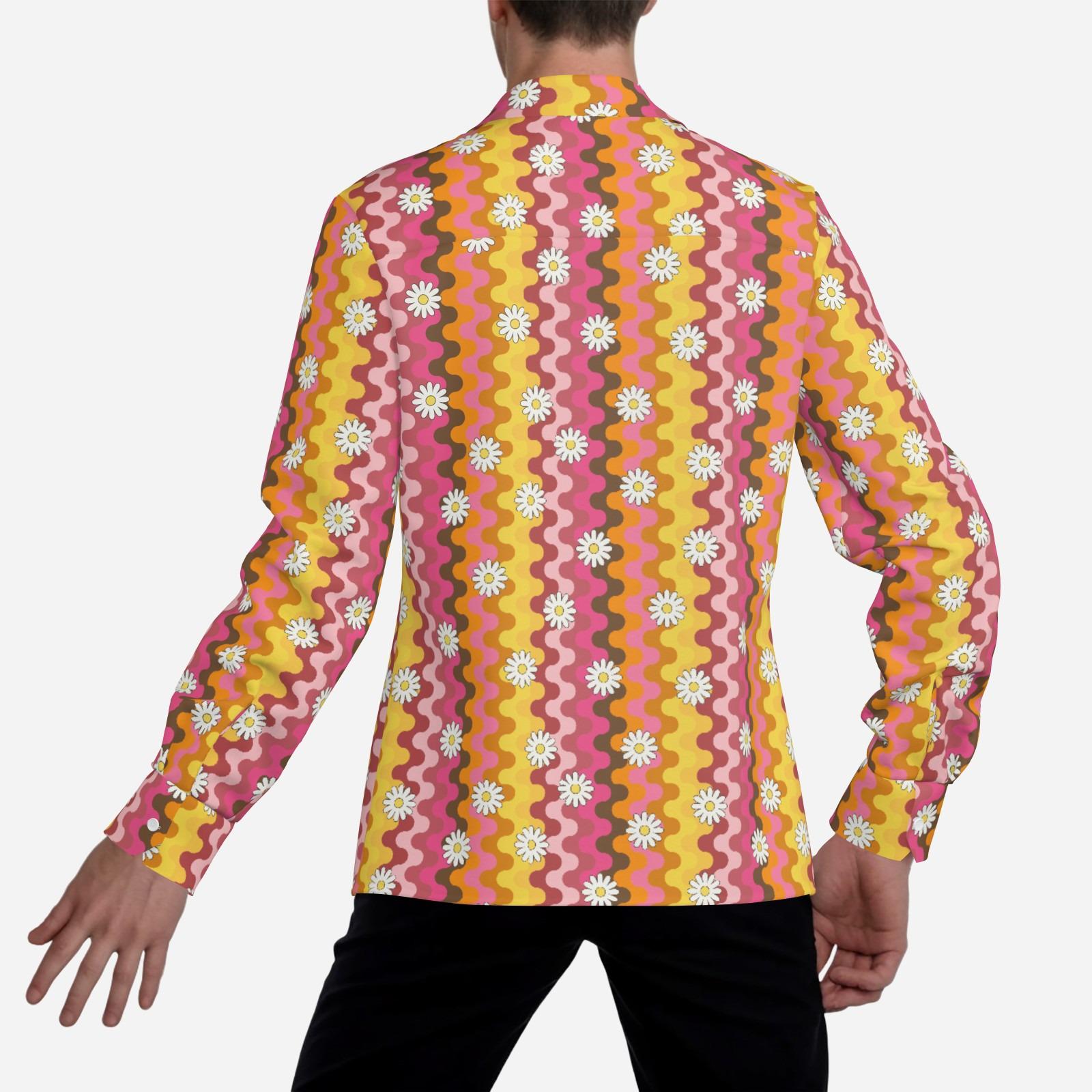 70s Shirt Style, Retro 70s Style Shirt Men, 70s Wing Collar Shirt, 70s ...