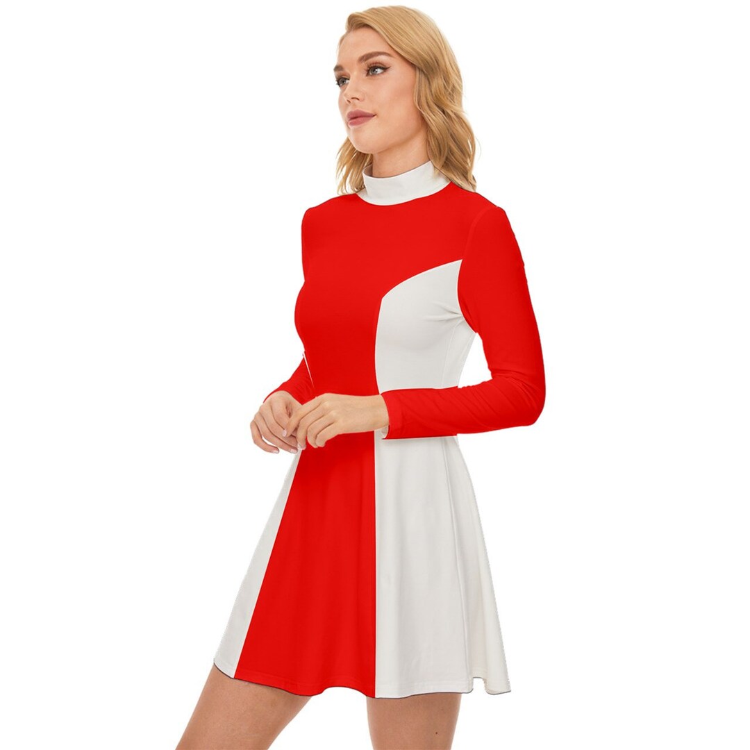 60s Dress Style, Mod Dress, Red Mod Dress, Color Block Dress, Red GOGO ...