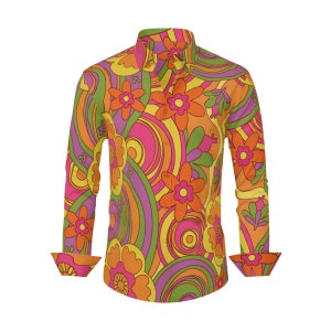 Groovy 70s Shirt Style, 70s Style Shirt, 70s Clothing Style, Hippie ...
