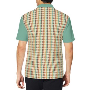 Polo Shirt Men, Retro Shirt Men, 60s Style Top, Men's Polo, Multicolor ...
