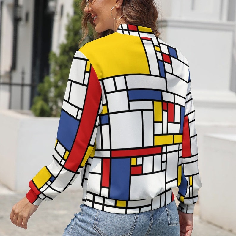 Women's Jacket Retro Jacket Mod Jacket Mondrian Print - Etsy