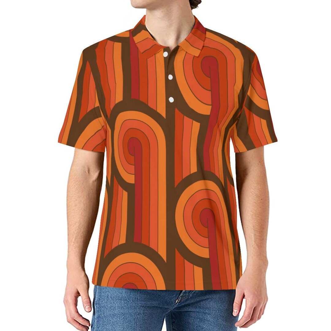 Retro Polo Shirt, Polo Shirt Men, Retro Shirt Men, 70s Shirt Men, 70s ...