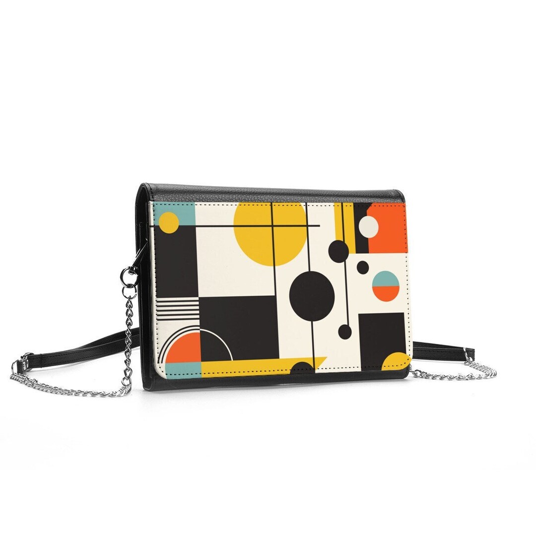 Mid Century Modern Bag, Mid Century Handbag, Opt Art Geometric Handbag ...