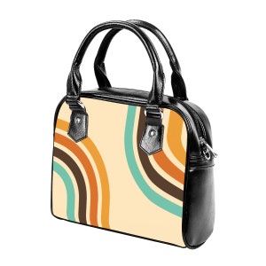Groovy 70s Style Handbag, 70s Purse Style, Retro Handbag, Stripe ...