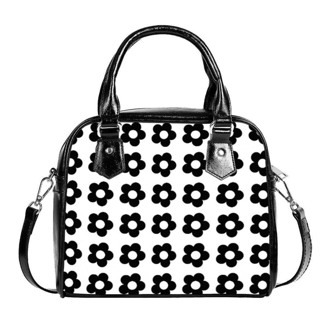 Retro Bag, Retro Handbag, Mod Black Handbag, Mod 60s Handbag, Women's ...