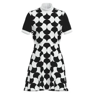Mod Dress, 60s Dress Style, Black Mod Dress, Black and White Color ...