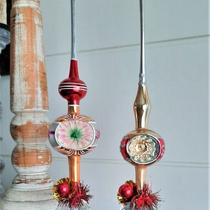 Vintage Mercury Glass Tree Topper Finial Christmas Decoration | Etsy