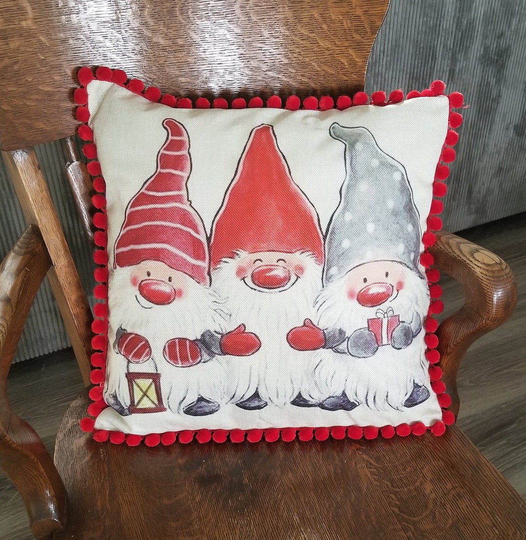 Scandinavian Nordic Gnome Pillow Cover Christmas Winter Pillow Soft ...