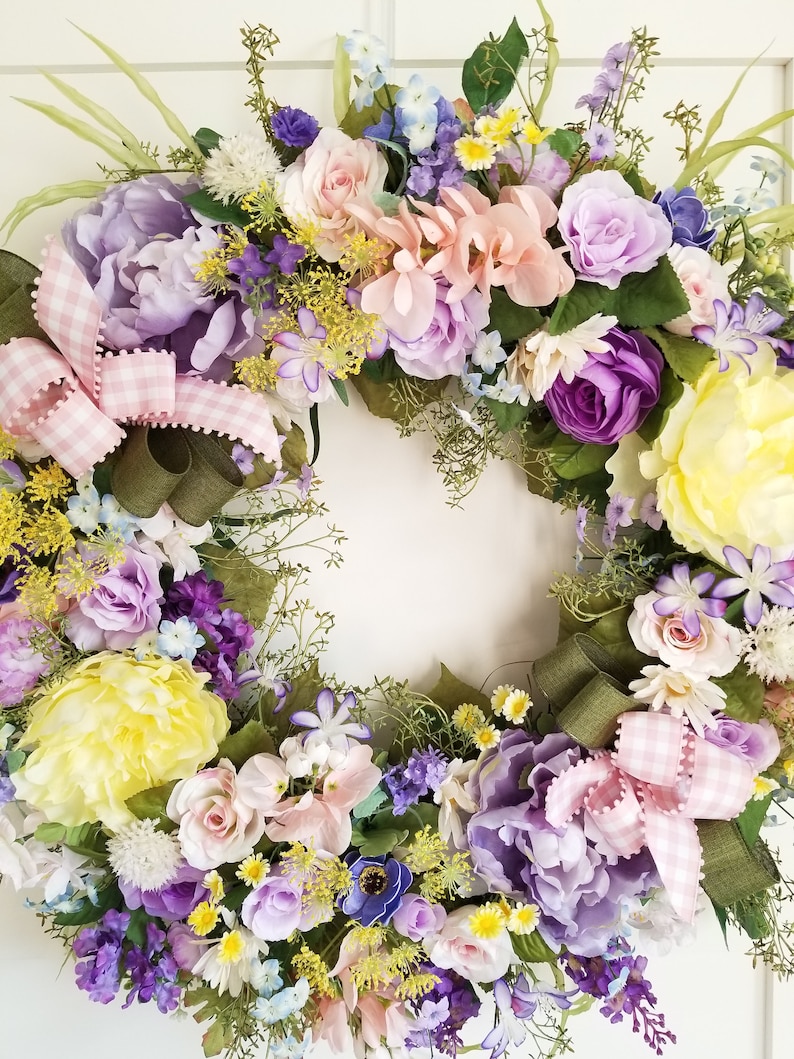 My Cutting Garden Spring Summer LARGE Door Wreath Indoor - Etsy