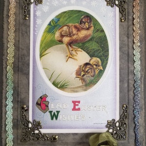 Vintage Post Card Easter Ducklings Picture Wall Hanging - Etsy