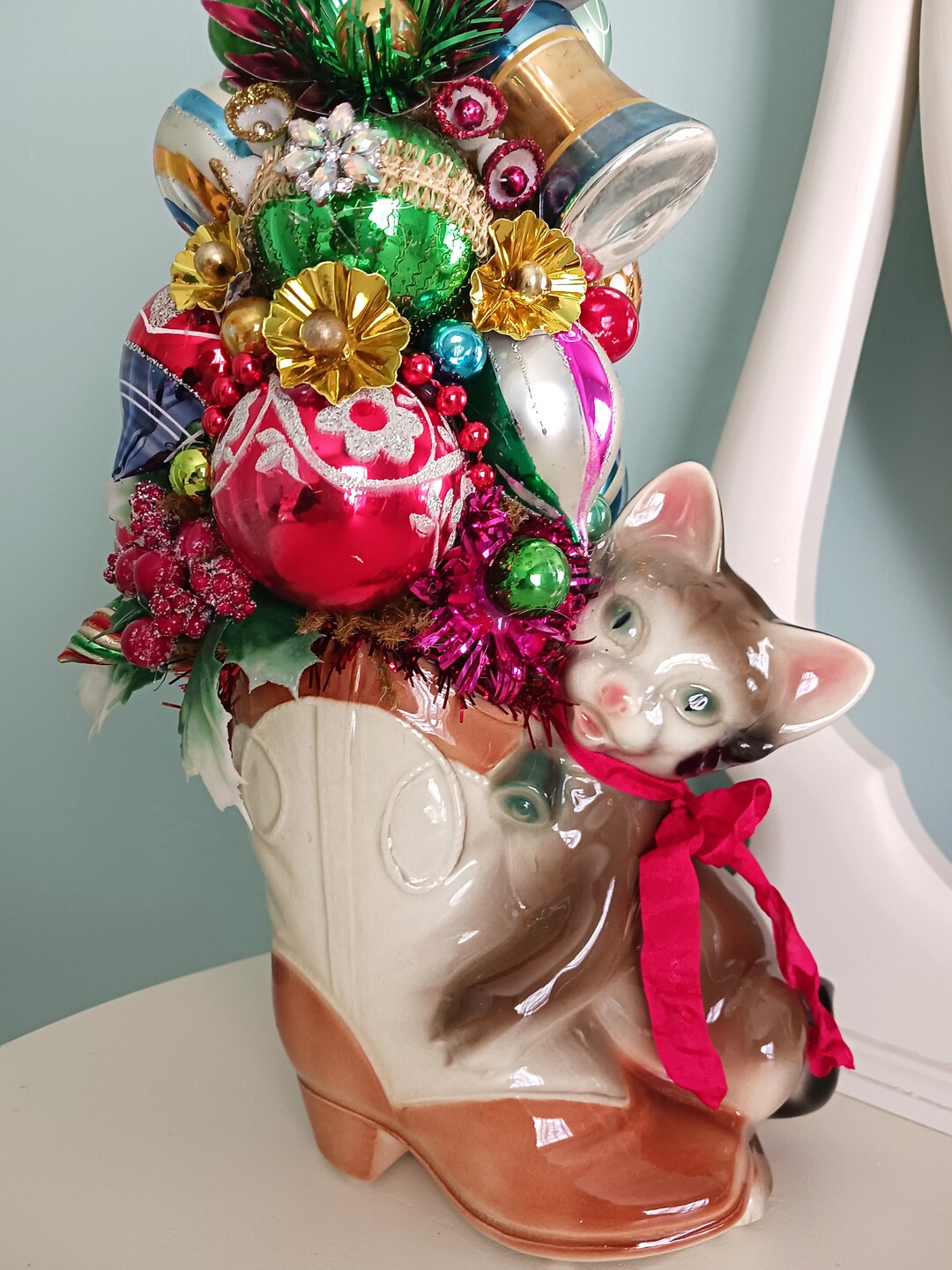 Boot Scootin' Kitty Kitten Cat Christmas Ornament Tree - Etsy