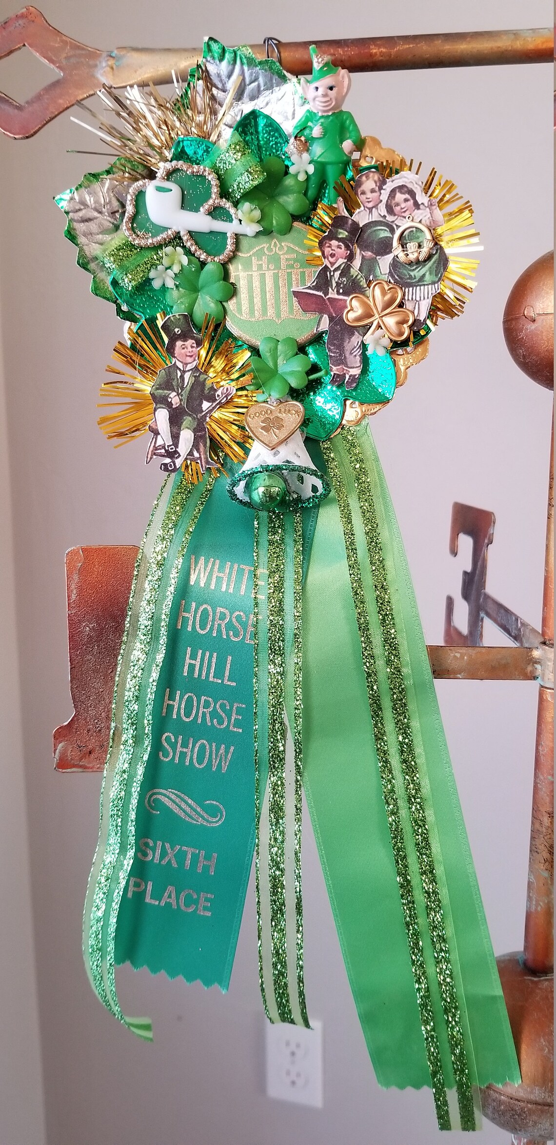 St Patrick's Day Prize Ribbon Vintage Decorated Door Wall | Etsy